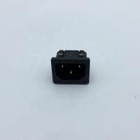 China 250V 10A IEC320 C14 Circular Electrical Connectors 3 Terminals Inlet Power Male Plug Socket Adapter for sale
