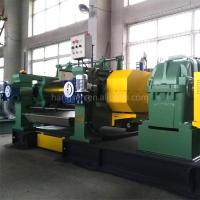 China 560mm Two Roll Mill Rubber Mixing Mill Machine 90KW Green for sale