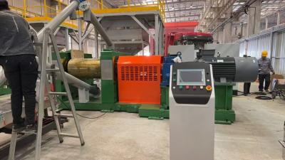 China 30-120mesh Power Size Waste Tire Recycling Line with LP-1200 Shredder Model Technology for sale
