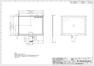 China Full View 8.0 Inch LVDS Interface LCD TFT Display Resolution 1024x768 for sale