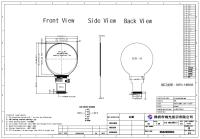 China 2.76 Inch RGB Interface 40PIN 480x480 Round TFT Monitor Display for sale