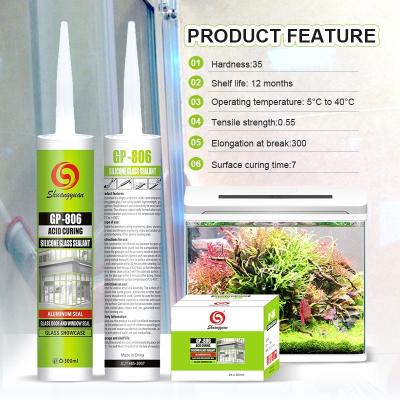 China Strong Sealing Acetate Silicone Sealant Anti Aging for Outdoor Large Glass Panel Fixing for sale