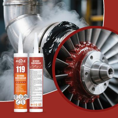 China Heat Proof Industrial High Temp Silicone Sealant Joint Sealing Metal Ceramic Glass for sale