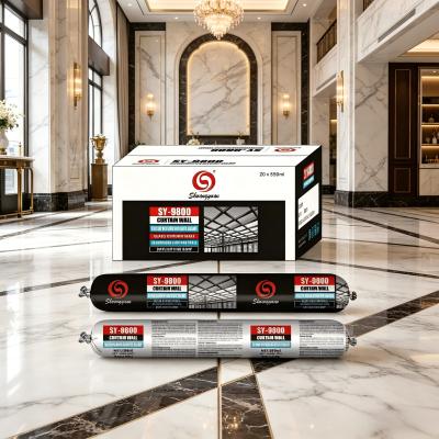 China Durable SY-9800 Silicone Weatherproof Sealant High Adhesion Elastic Sealer for Commercial Residential Building Curtain Wall Seams for sale