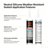 China Weather Resistant Silicone Sealant Featuring Superior Waterproof & Weatherproof Performance for Contemporary Architectural Curtain Wall Works for sale