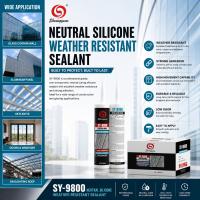 China Neutral Silicone Weather Sealant SY-9800, Crack and Aging Resistant Adhesive, Designed for Glass, Aluminum and Exterior Facade Sealing Construction for sale