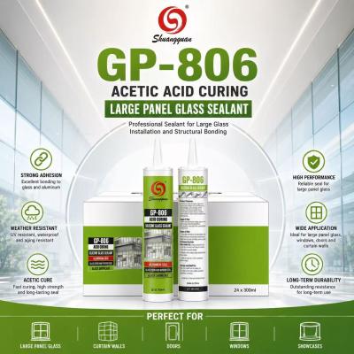 China Factory Direct Acid Silicone Sealant Waterproof Anti-Mildew Transparent Glass Glue For Construction for sale