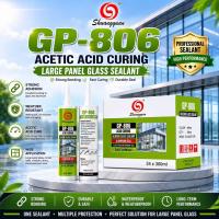 China High Bond Acetate Silicone Sealant Weather Resistant Non Sagging Glass Adhesive For Door & Shower Room for sale