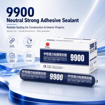 China 9900 Construction Grade Neutral Silicone Sealant  Waterproof Weatherproof  High Strength for sale