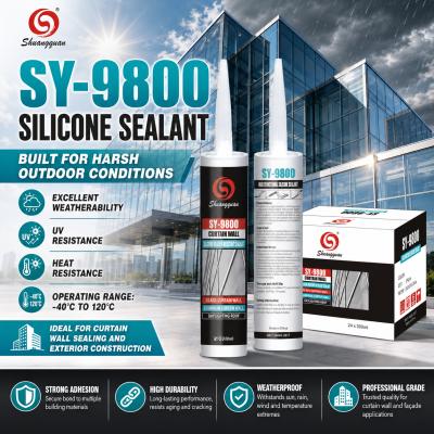 China SY-9800 UV-Resistant High-Temperature Silicone Sealant for Exterior Construction for sale