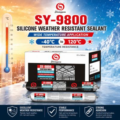 China SY-9800 High Performance Silicone Weather Resistant Sealant for Curtain Wall for sale