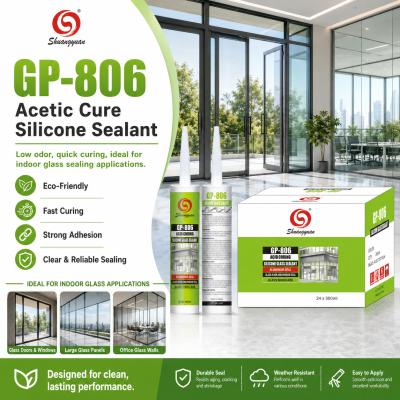 China GP-806 Fast Curing Silicone Glass Sealant for Office Glass Walls and Large Glass Panels for sale
