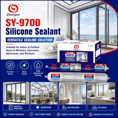 China SY-9700 Universal Silicone Sealant for Indoor & Outdoor Doors and Windows for sale