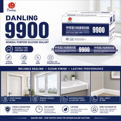 China Danling 9900 Neutral Silicone Sealant for Doors and Windows for sale