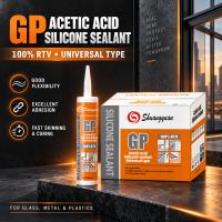 China Shuangyuan GP Acetic Acid Silicone Sealant 300ml | 100% RTV Universal Type for sale