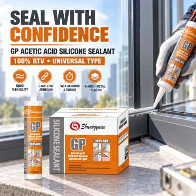China GP Acetic Silicone Sealant for Glass and Aluminum Windows for sale