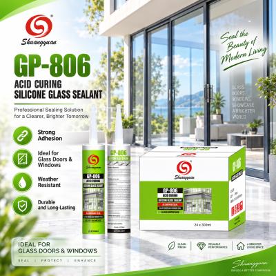 China GP-806 Professional Silicone Glass Sealant for Glass Showcase and Aluminum for sale