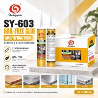 China SY-603 Multipurpose Nail-Free Glue Strong Bond Construction Adhesive for Home Decoration for sale