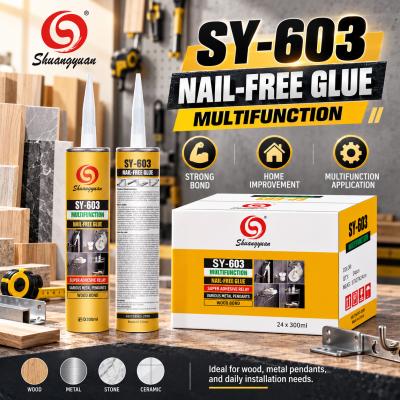 China Professional Multipurpose Nail-Free Adhesive Construction Glue 300ml for Building and Decoration for sale