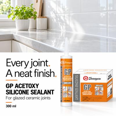 China Shuangyuan GP 300ml General Purpose Acetoxy Silicone Sealant for Glass and Glazed Ceramic for sale