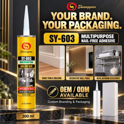 China SY-603 Nail-Free Adhesive for Wood Trim & Skirting Boards for sale