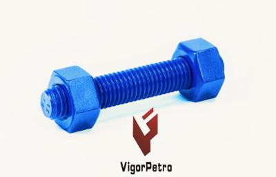 China Teflon PTFE Coated Stud Bolts, Xylan coated ASTM A193 B7 Stud bolt, PTFE Coated Stud bolt for sale