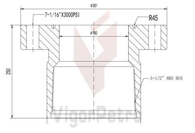 China ADAPTER Flange Tubing Hanger 7-1/16