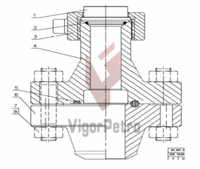 China Quick release union flange DN50mm RTJ type PN1.6 Мpa (Full Bore), Adapter Flange 2