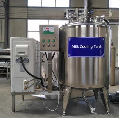 China 1000L 2000L Vertical Stainless Steel Fresh Milk Cooling Tank SUS304 Material with 9000W Refrigeration for sale
