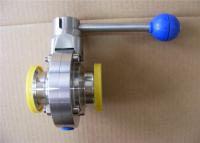 China Sanitary Stainless Steel Butterfly Valve DN20-DN300 0.2-16 BAR Pressure Range for Food Processing for sale