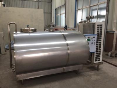 China Industrial Stainless Steel Milk Cooling Tank 200L-10000L Capacity with 5kW-70kW Refrigeration for sale