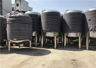 China Polished Stainless Steel Mixing Tank 10000L Heated Storage Reaction Vessel with Agitator for sale