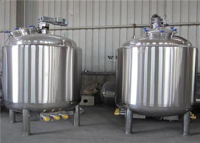 China Stainless Steel Chemical Mixing Tank 500-7000L Capacity with Double Wall Jacketed Heating for Pharmaceutical Use for sale