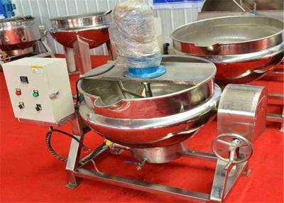 China Industrial Steam Jacketed Kettle 500L-600L for Sauce Jam Paste Production with 35 RPM Mixing Speed for sale