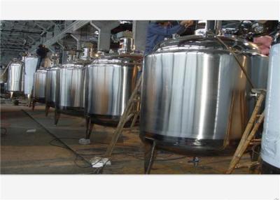China SUS316L/SUS304 Steam Heating Milk Mixing Tank Production Line - 50L to 1000L Capacity with 0.09MPa Pressure for sale