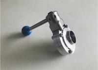 China Stainless Steel Sanitary Butterfly Valve DN20-DN150 10 Bar Pressure ISO DIN Standard for Chemical Industry for sale