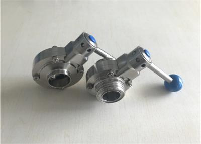 China Sanitary Butterfly Valve 1-12 Inch with Manual Handle ISO 9001 Certified for Food & Pharmaceutical Industries for sale