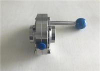China SS 304 Sanitary Butterfly Valve Welding Type 3A IDF Standard 25-150mm 10 Bar Pressure Manual Operation for sale
