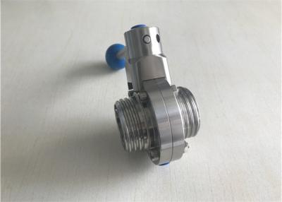 China SS304/SS316 Sanitary Butterfly Valve 1 Inch Threaded Connection DN15-DN150 0.6-1.6Mpa Pressure Range for sale