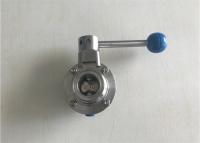 China Sanitary Stainless Steel Pneumatic Butterfly Valve Threaded Connection DN15-150 Temperature -10°C to 200°C for sale