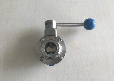 China Sanitary Stainless Steel Pneumatic Butterfly Valve Threaded Connection DN15-150 Temperature -10°C to 200°C for sale