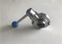 China Pneumatic Sanitary Butterfly Valve Stainless Steel 304 with DN15-150 Size Range and -10°C to 200°C Temperature Rating for sale