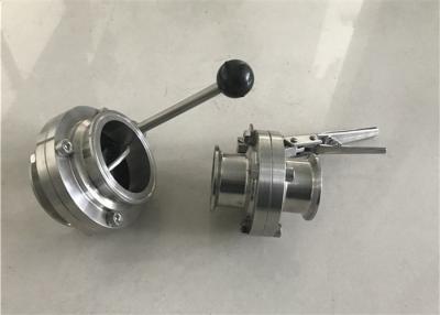 China Pneumatic Sanitary Butterfly Valve Stainless Steel 304/316L Clamp Type DN15-150 & 1/2