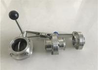 China Stainless Steel 316 Sanitary Butterfly Valve with Manual Handle - 10 Bar Pressure, 120°C Temperature, DN20-DN300 Sizes for sale