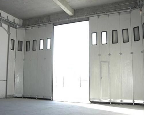 Side Sliding Insulated Garage Door 25m / S With Vision Windows And Wicket