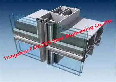 China Modular Insulated Laminated Unitized Glass Facade Curtain Wall  PVDF Coating for sale