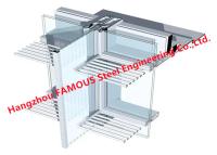 China Modular Insulated Laminated Unitized Glass Facade Curtain Wall  PVDF Coating for sale