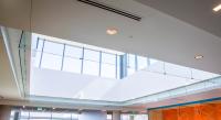 China Fixed Glass Draft Curtain For Shopping Malls And Factories for sale