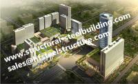 China Prefabricated Multi-Storey Steel Building with 90m Clear Span and 25-Year Warranty | Q235/Q345 Grade for sale