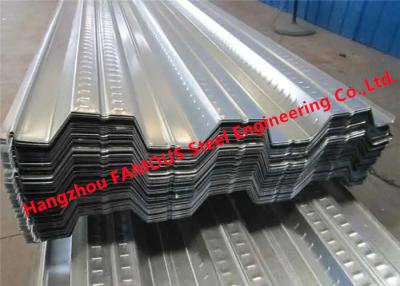 China Galvanized Metal Floor Deck 0.8-2mm Thickness 1500-11800mm Length for Composite Concrete Slabs for sale